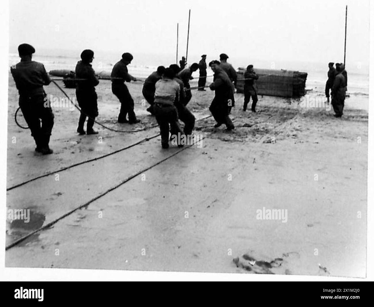 SPECIAL ASSIGNMENT FOR 79TH ARMOURED DIVISIONFLAIL TANKS - Unrolling mat pulling front , British ...
