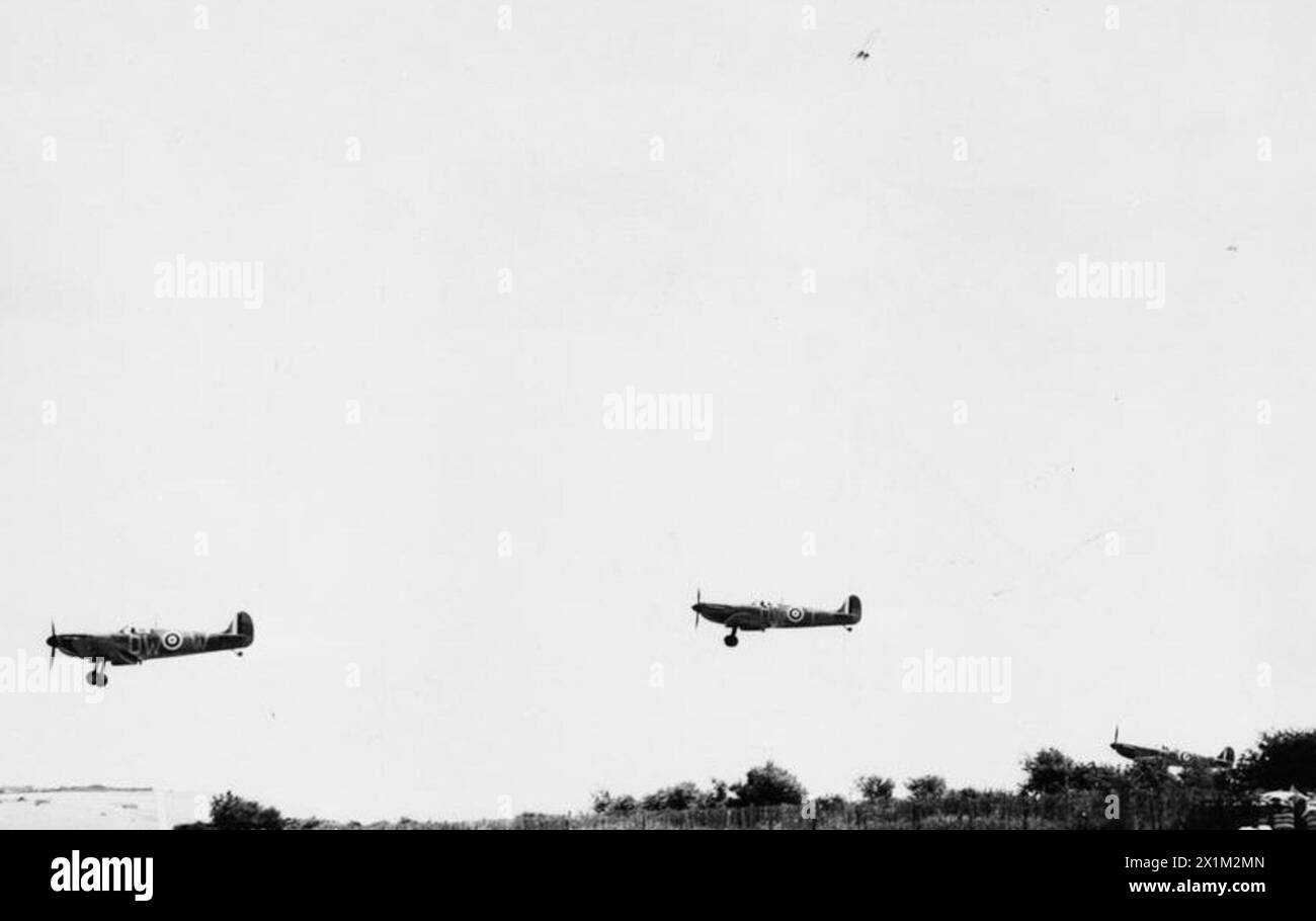 THE BATTLE OF BRITAIN 1940 - Spitfires of No 610 Squadron land over the ...