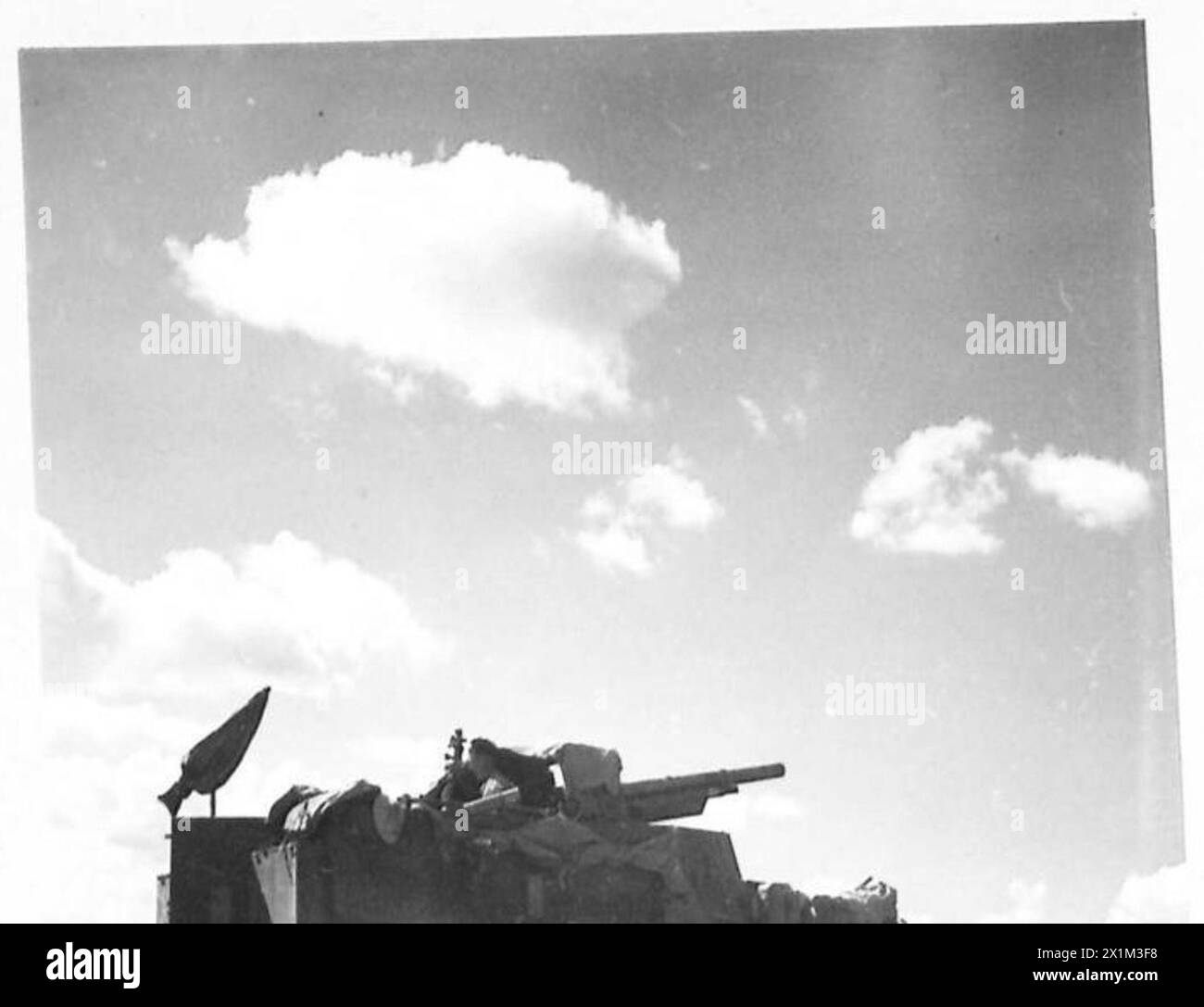 EIGHTH ARMY : SPs IN ACTION AGAINST THE ENEMY - 75mm S.P. gun in action ...