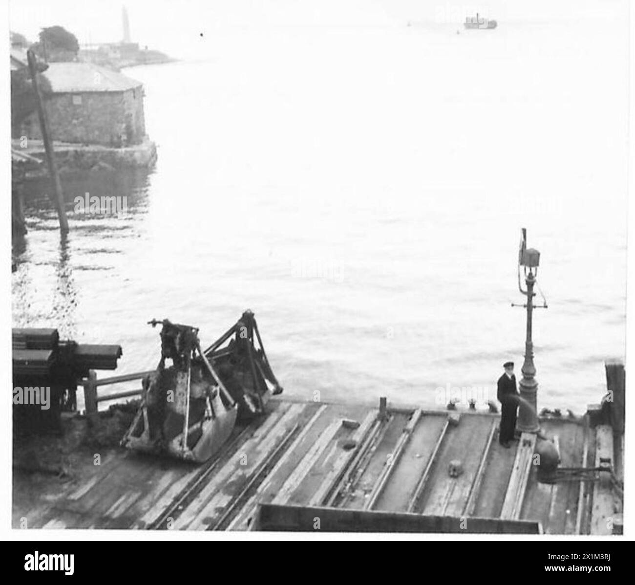 negative - Progress pictures of new pier for War Office at Larne ...