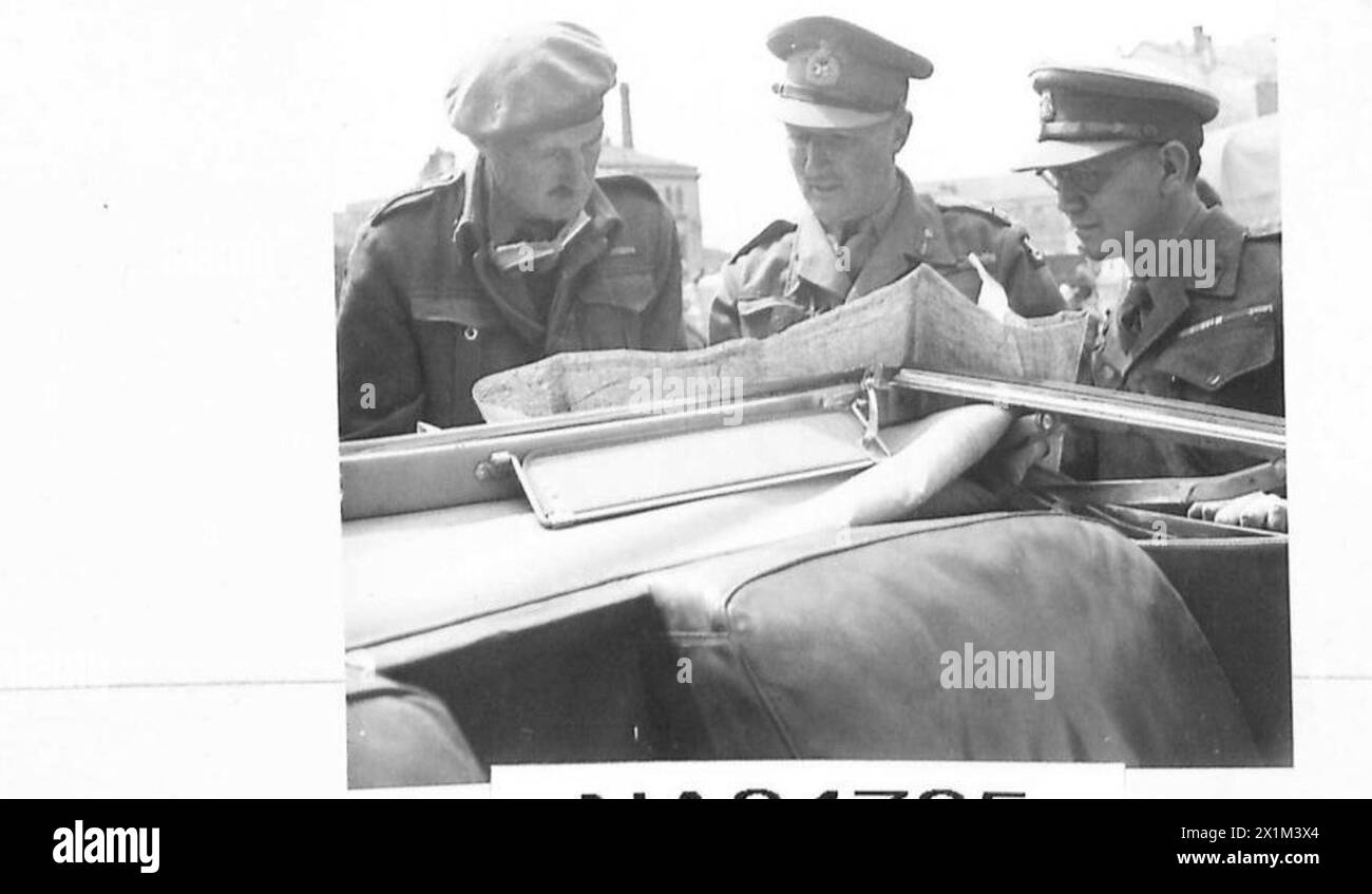 Lieutenant General Keightley is accompanied by Brigadier Lowe and the ...