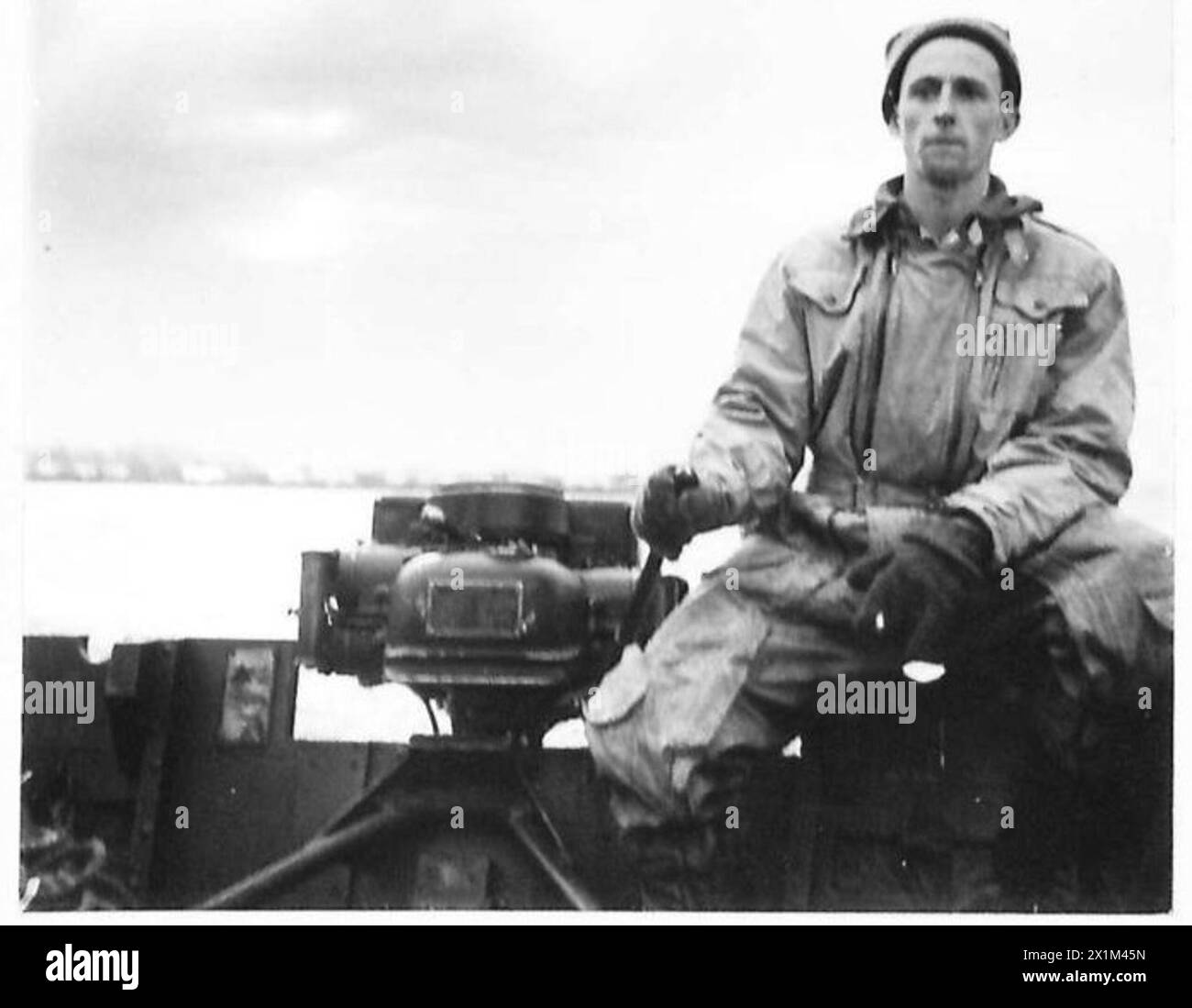 Czech soldiers in Dunkirk complete a patrol and return with their boats ...