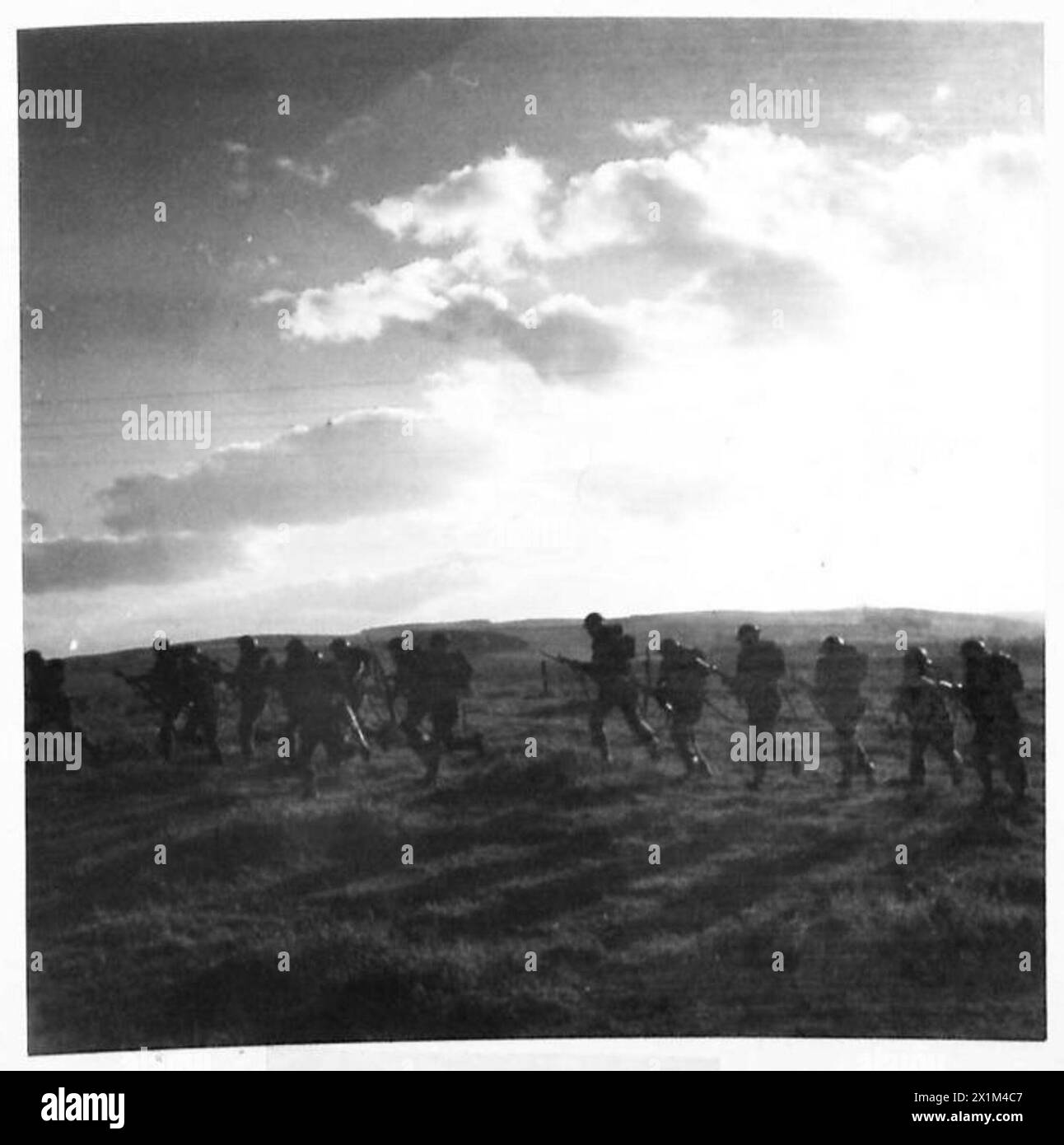 DIVISIONAL TRAINING IN SCOTLAND - Some of the invading force making a ...