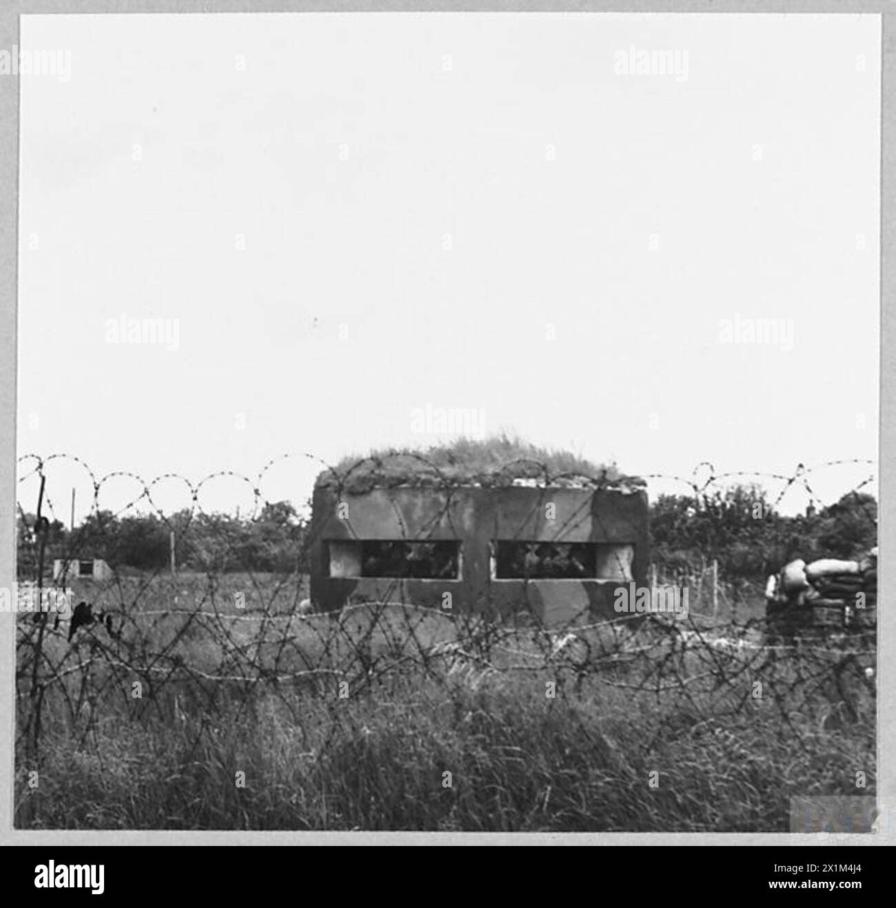 DEFENCE OF AN R.A.F. BOMBER STATION - Machine gun posts in concrete ...