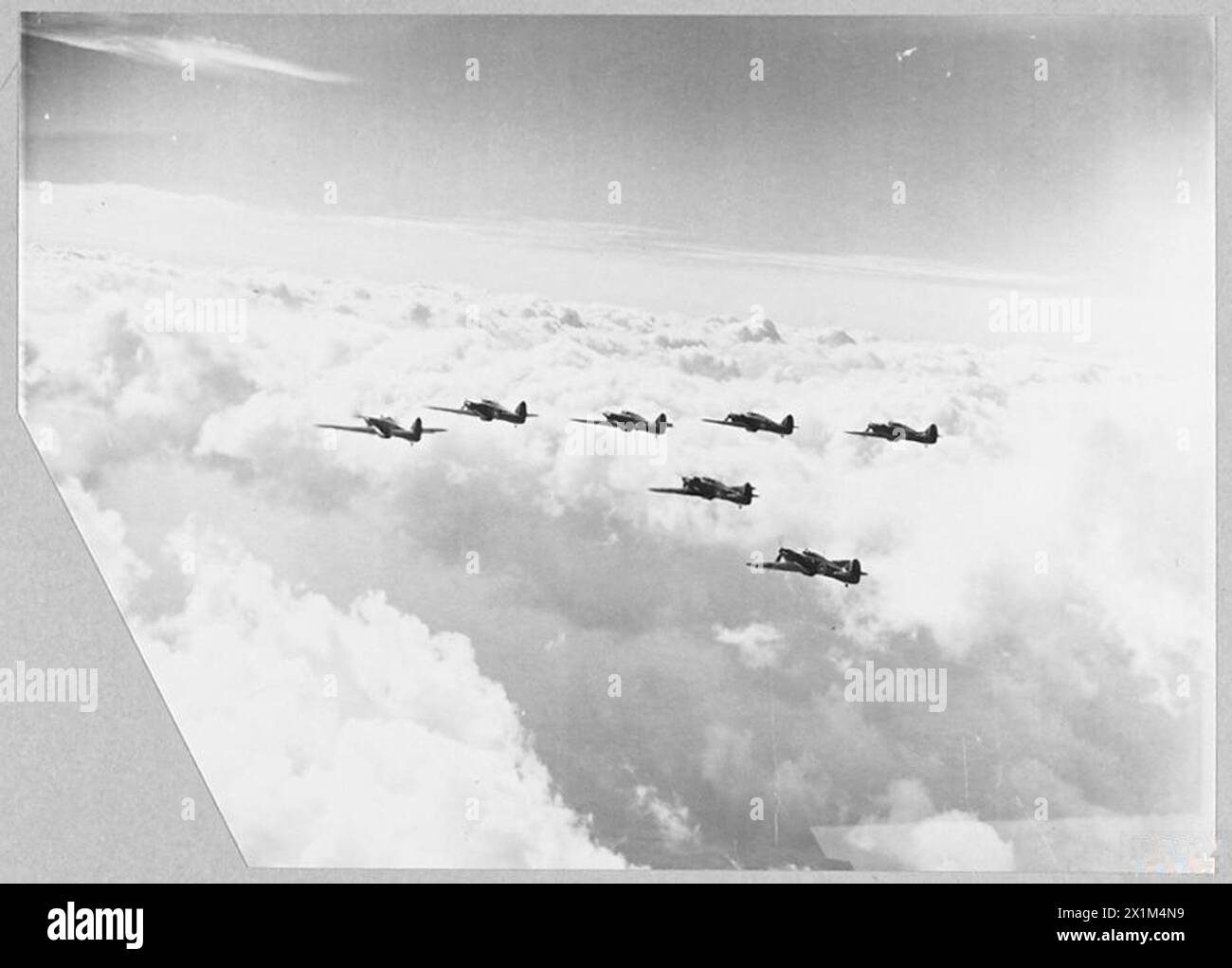 Hawker Hurricanes of No. 85 Squadron seen in flight during the Battle ...