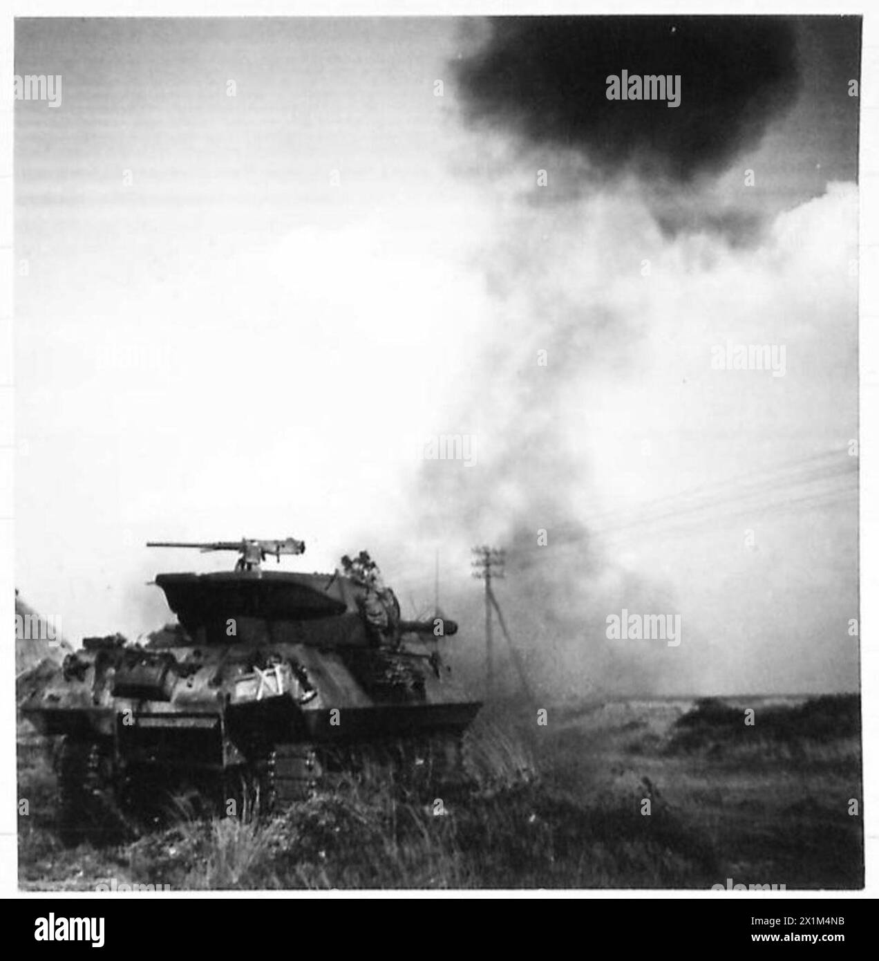 17-PDR. S.P. GUNS FIRE ON GERMAN FRONTIER. - Pictures show the 17-pdr S ...