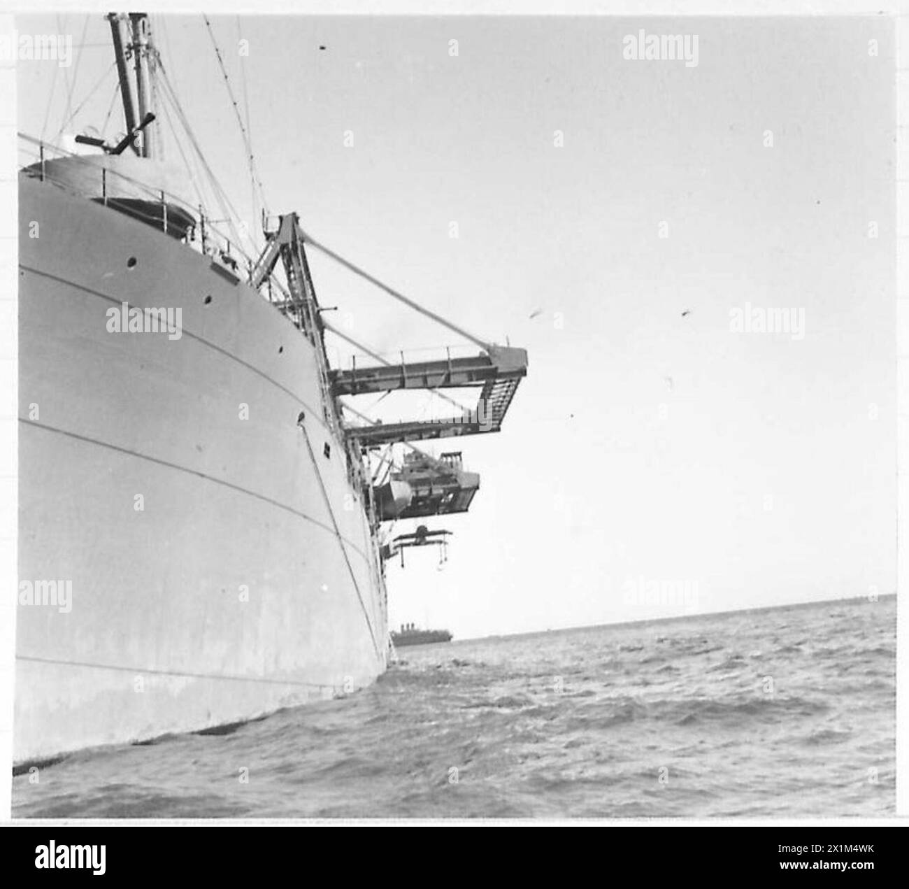COMBINED OPERATIONS EXERCISE - The vehicle loading gear on the ship ...