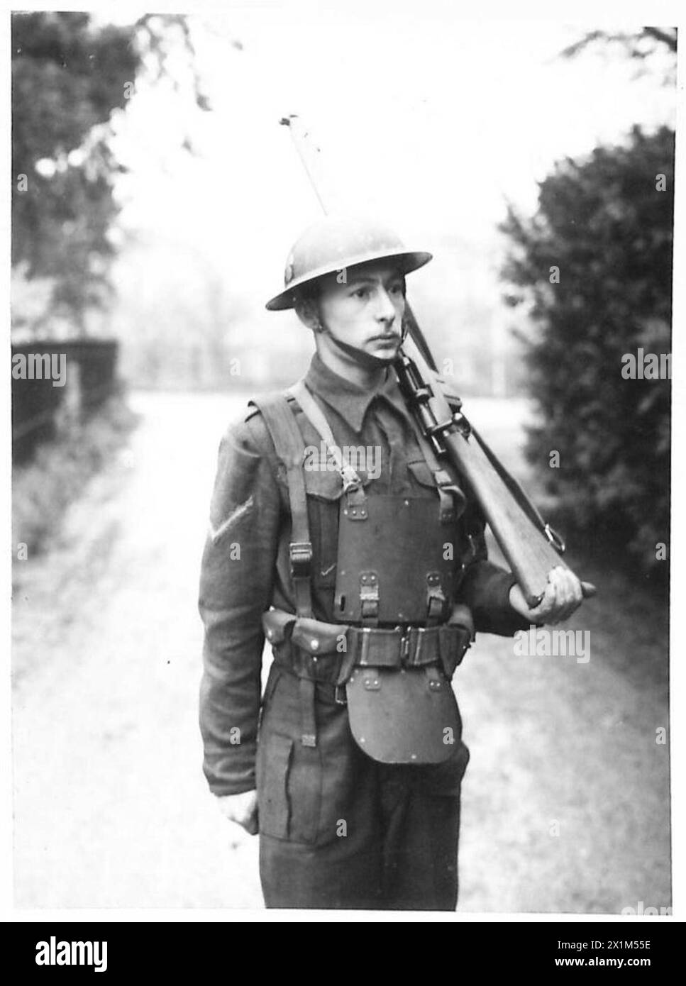 British army body armour Black and White Stock Photos & Images - Alamy