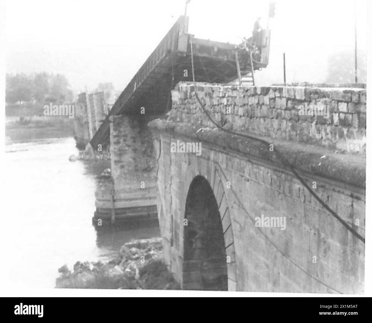 THE CROSSING OF THE RIVER SEINE - The original bridge at Vernon ...