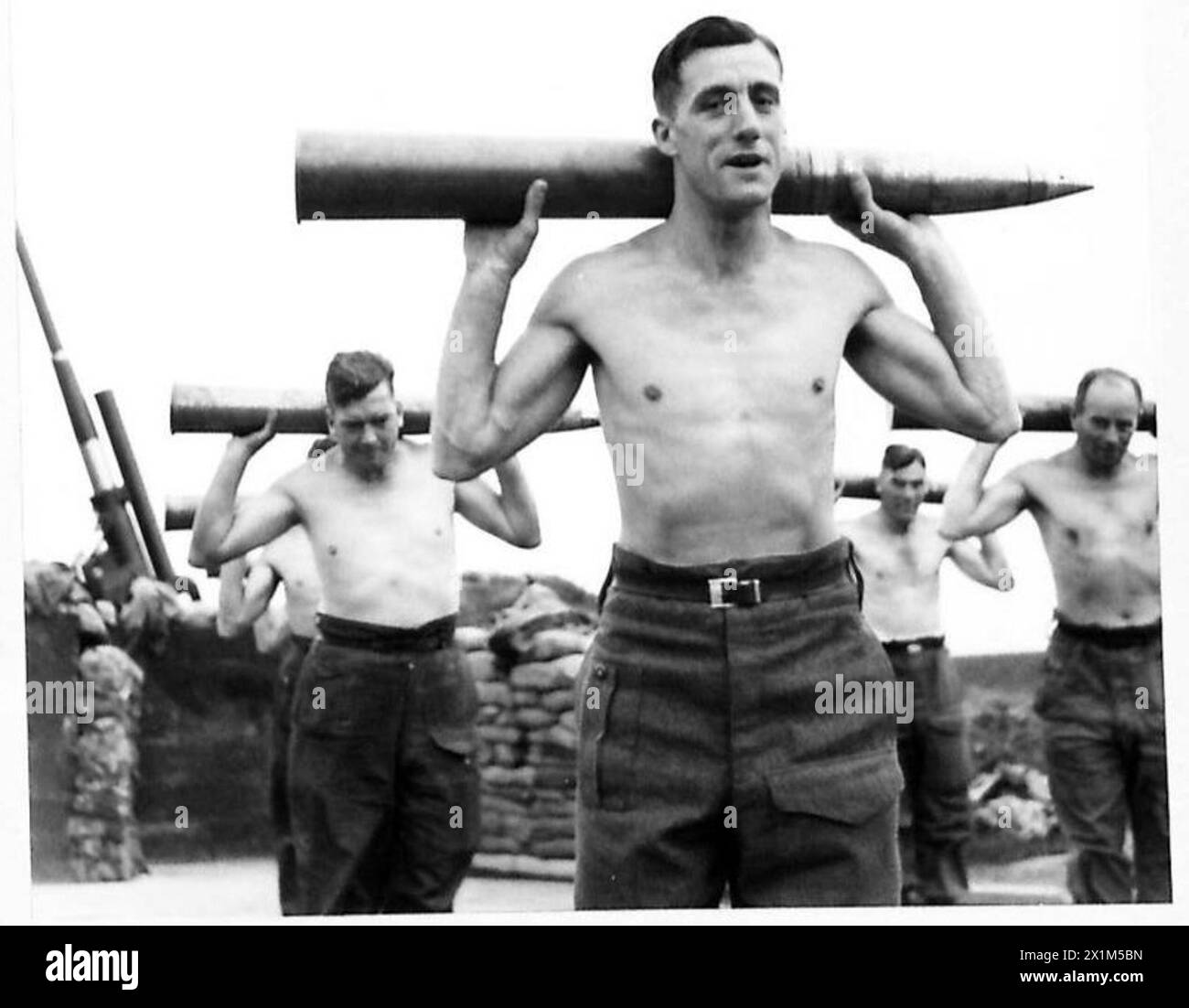 FORMER GOAL KEEPER TRAINS GUNNERS IN P.T. - C.S.M. Instructor G.H ...