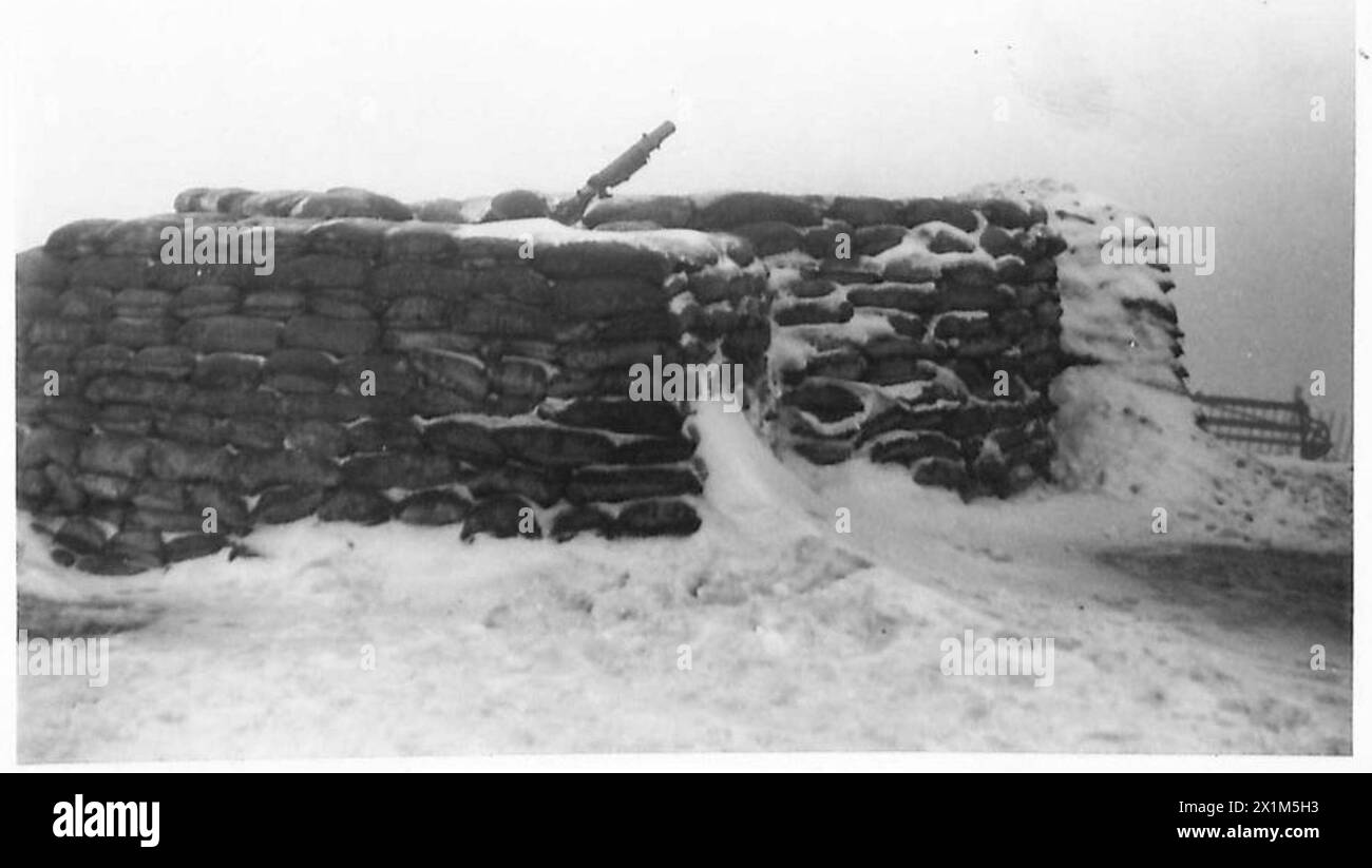 1st Anti-Aircraft Division troops train at Primrose Hill in snowy ...
