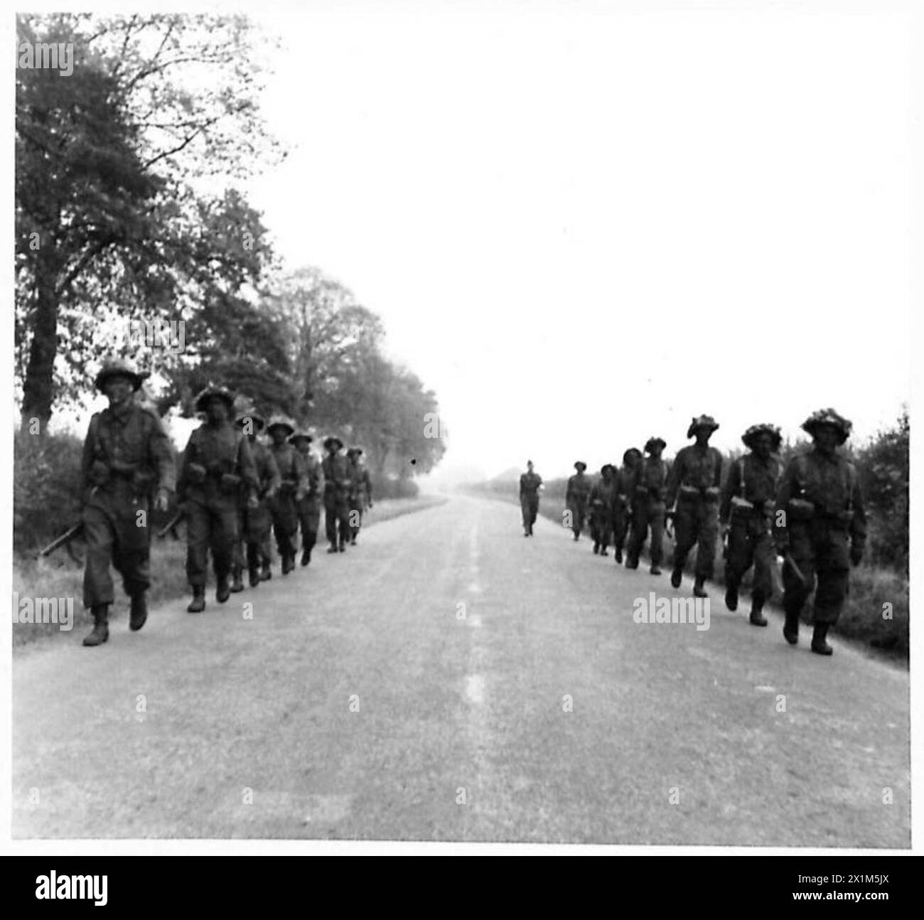 A Home Guard platoon participates in the district finals, performing a ...