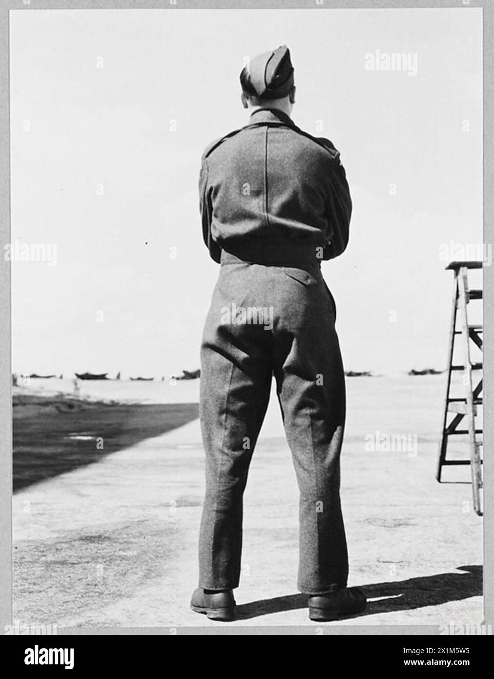 THE R.A.F. STATION, UXBRIDGE - Picture issued 1945 shows - An airman ...