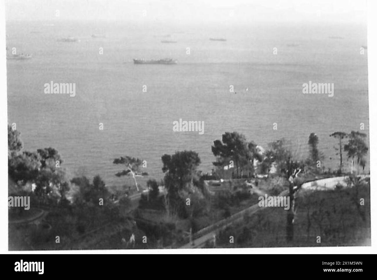 Troopships and landing craft of the US Fifth Army and naval escorts ...