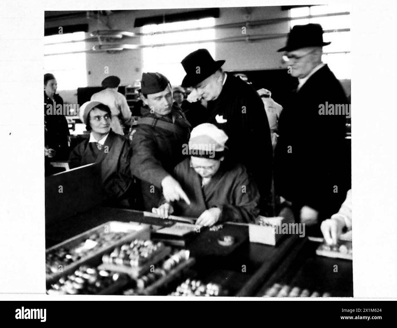 Production line factory facility female Black and White Stock Photos ...