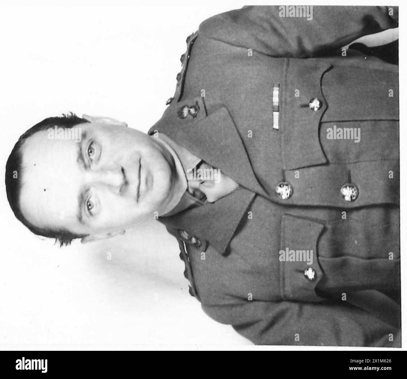 Portrait of Captain P. Dennis, an officer in the British Army Stock ...