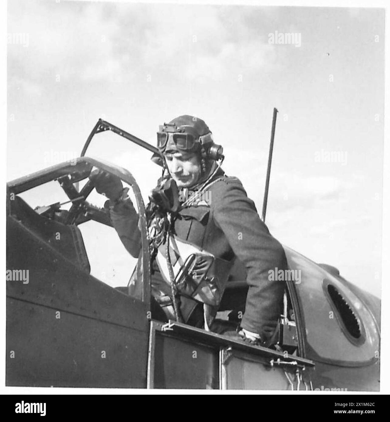 Wing Commander T.K. Lacey prepares for take-off as Squadron Commander ...