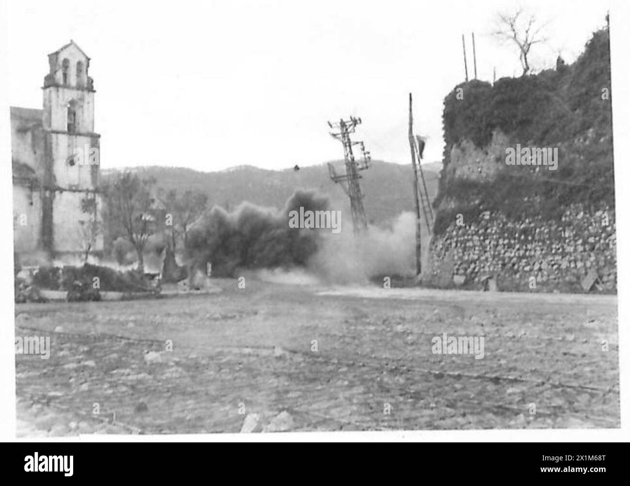 Sappers of the 505 Field Company, Royal Engineers, demolish a disused ...