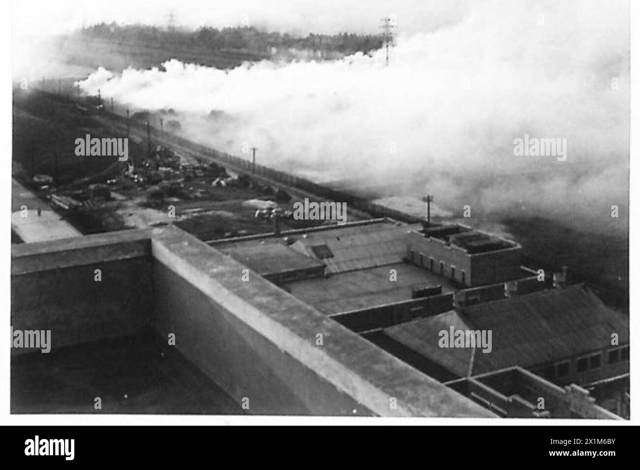 SMOKE SCREEN TEST - Views of the smoke screen test, containers and ...