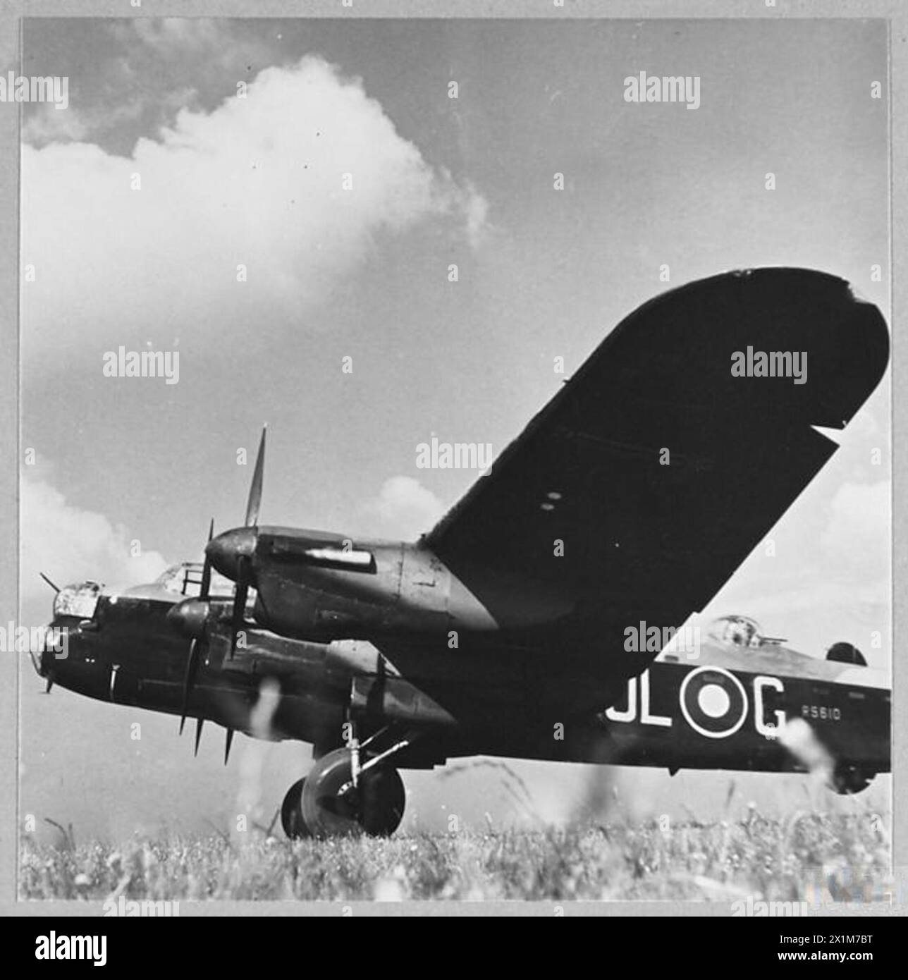 The Avro Lancaster aircraft of the Royal Air Force, featuring a dorsal ...