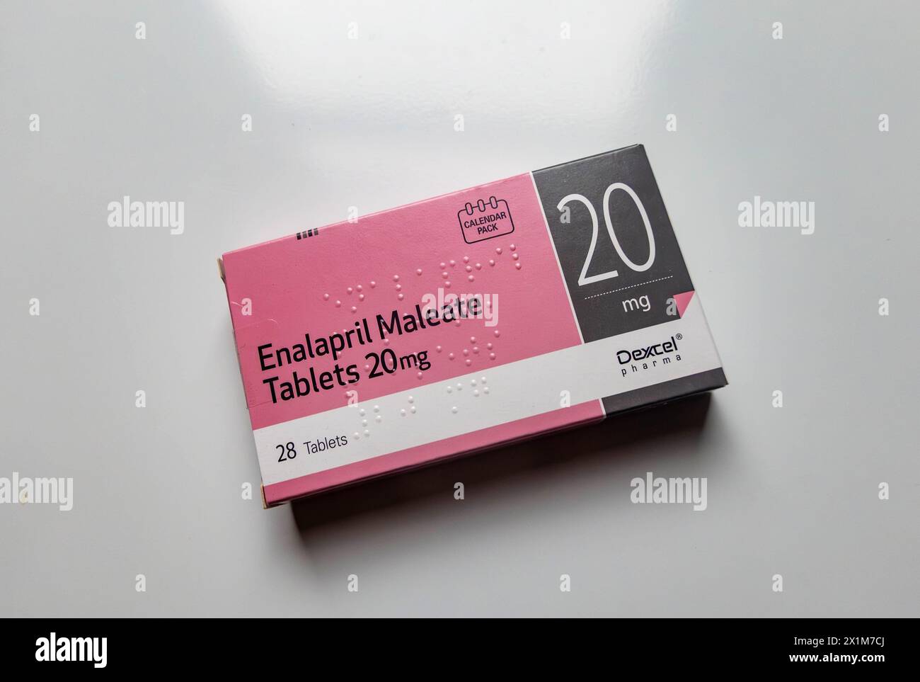 Medications -- Enalapril Maleate 20mg tabletts Stock Photo - Alamy