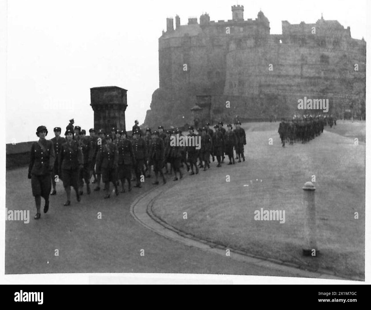 A.T.S. AND F.A.N.Y. AT A CHURCH PARADE - A.T.S. and F.A.N.Y. leaving ...