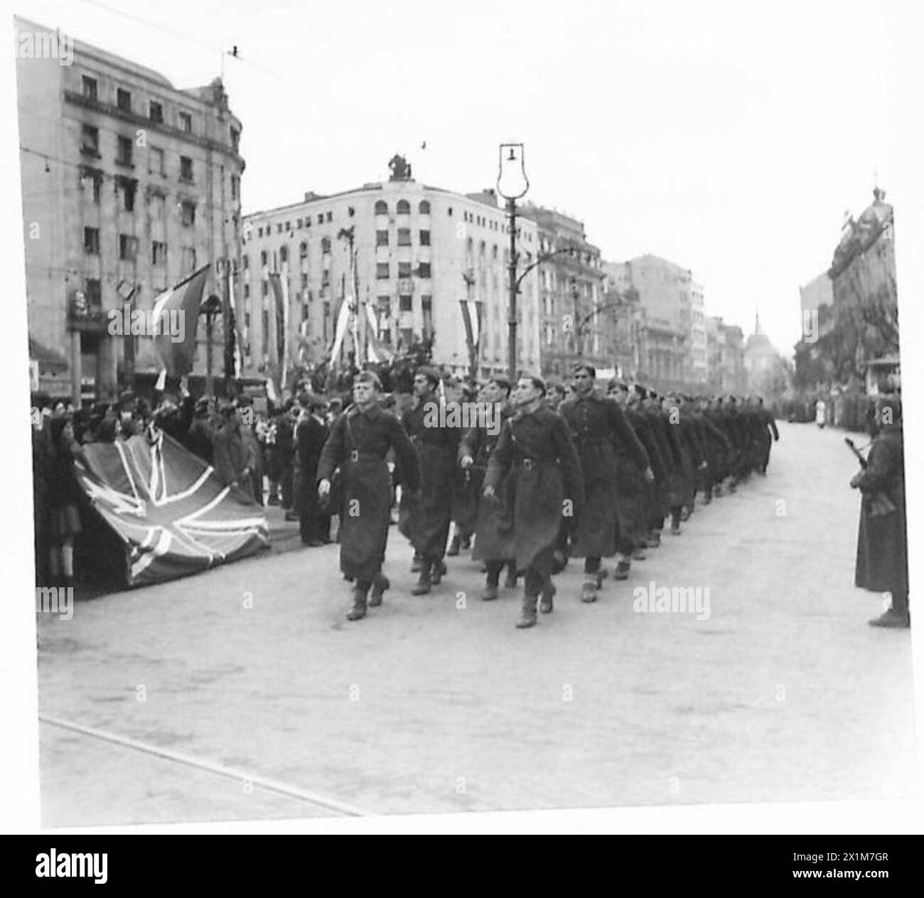 YUGOSLAVIA CELEBRATES MARCH 27TH - Horsemen, infantry and tanks of the ...