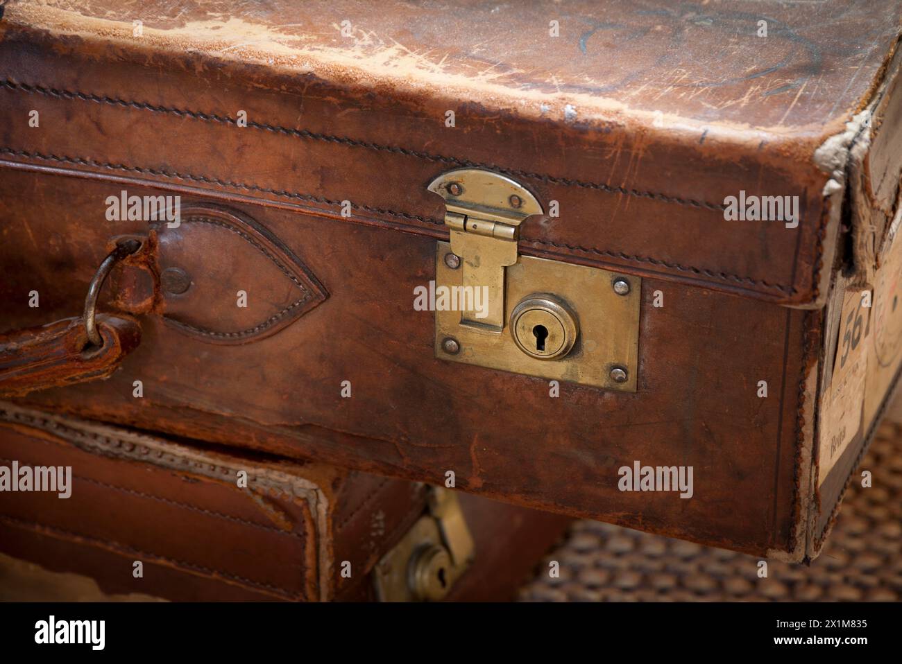 Suitcase leather texture hi-res stock photography and images - Alamy