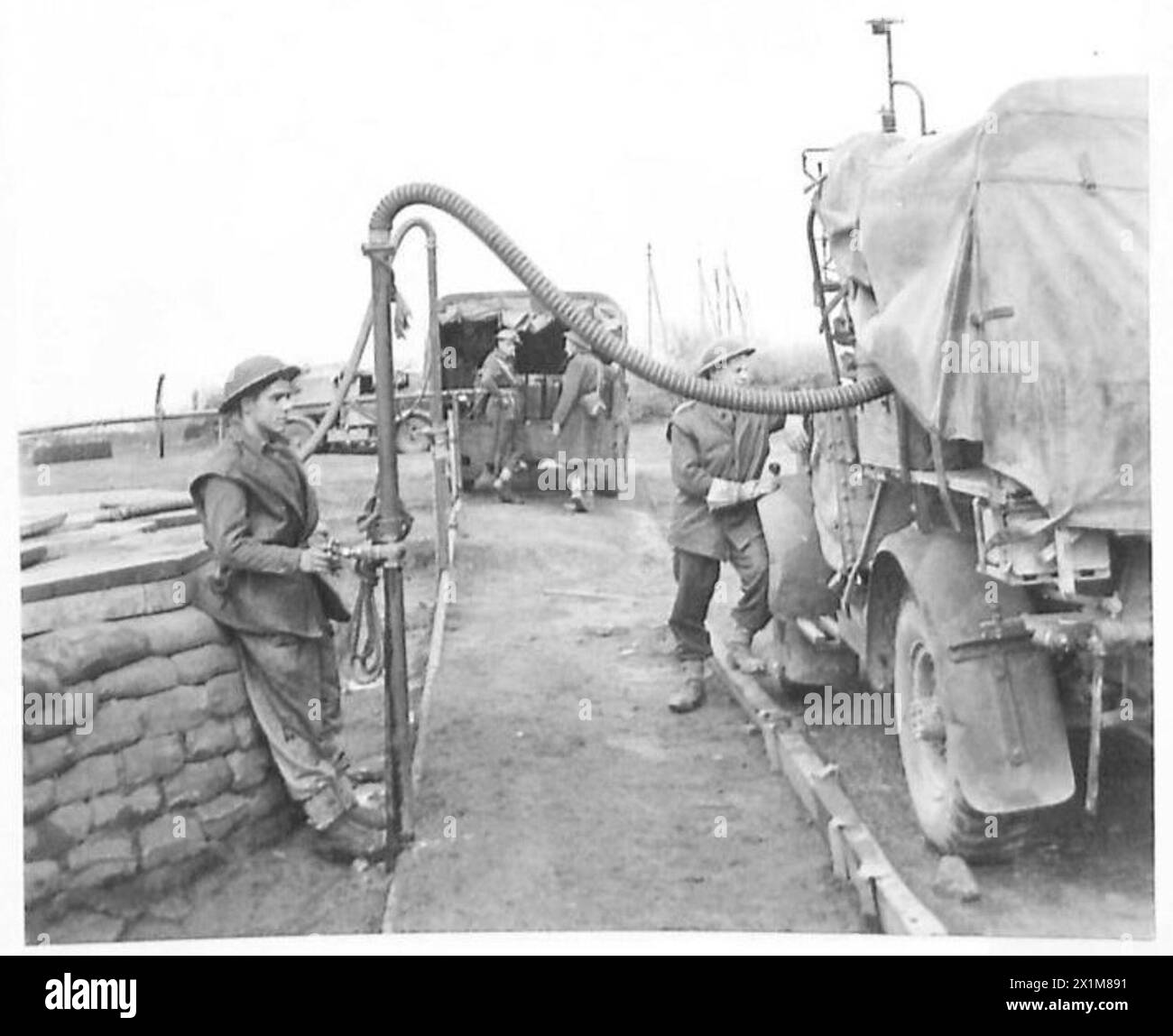A water point is operated by 103 Field Company, Royal Engineers ...