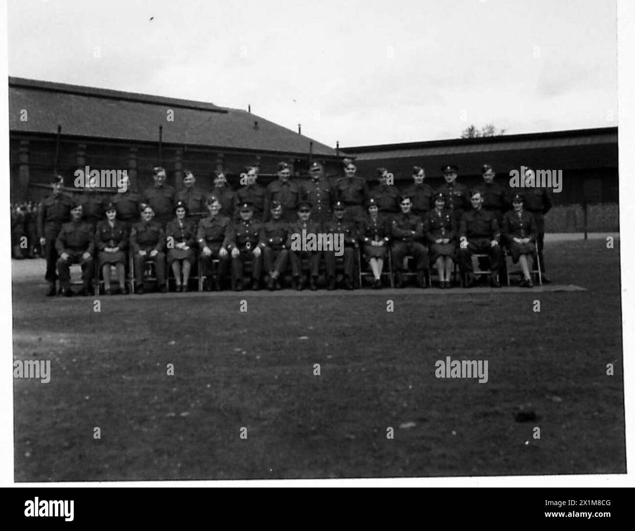 A group photograph of RASC personnel, showing members of the Royal Army ...