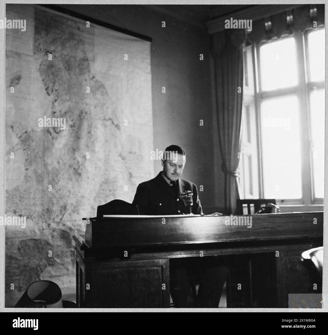 Air Marshal J.S.T. Bradley, CBE, serves as Air Officer Commanding-in-Chief of the R.A.F ...