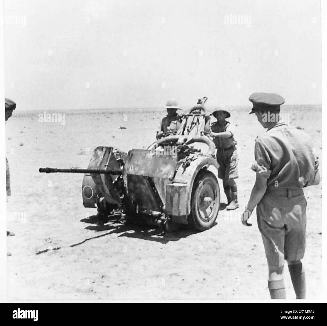A CAPTURED GERMAN GUN - Photographs taken on one of the German flak ...