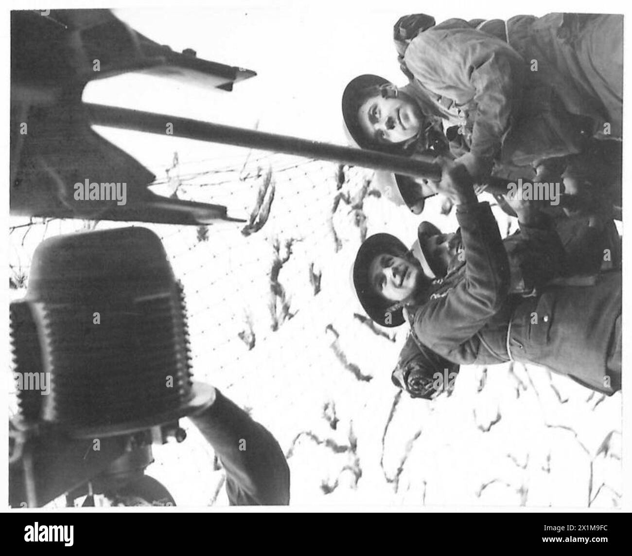 THAMES DEFENCES - An angle shot showing the shell being rammed into the ...