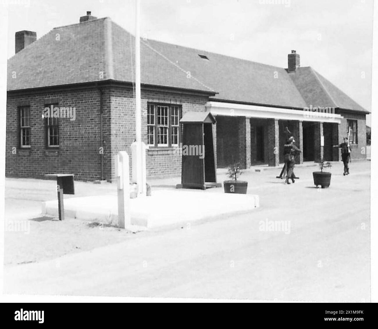 The guard room and regimental offices at Ballykinlar Camp in Northern ...