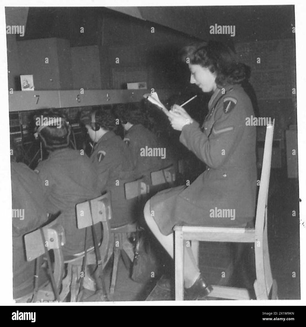 SERVICE GIRLS OF S.H.A.E.F. - L/Cpl. Vera J.Jones, supervising the ...