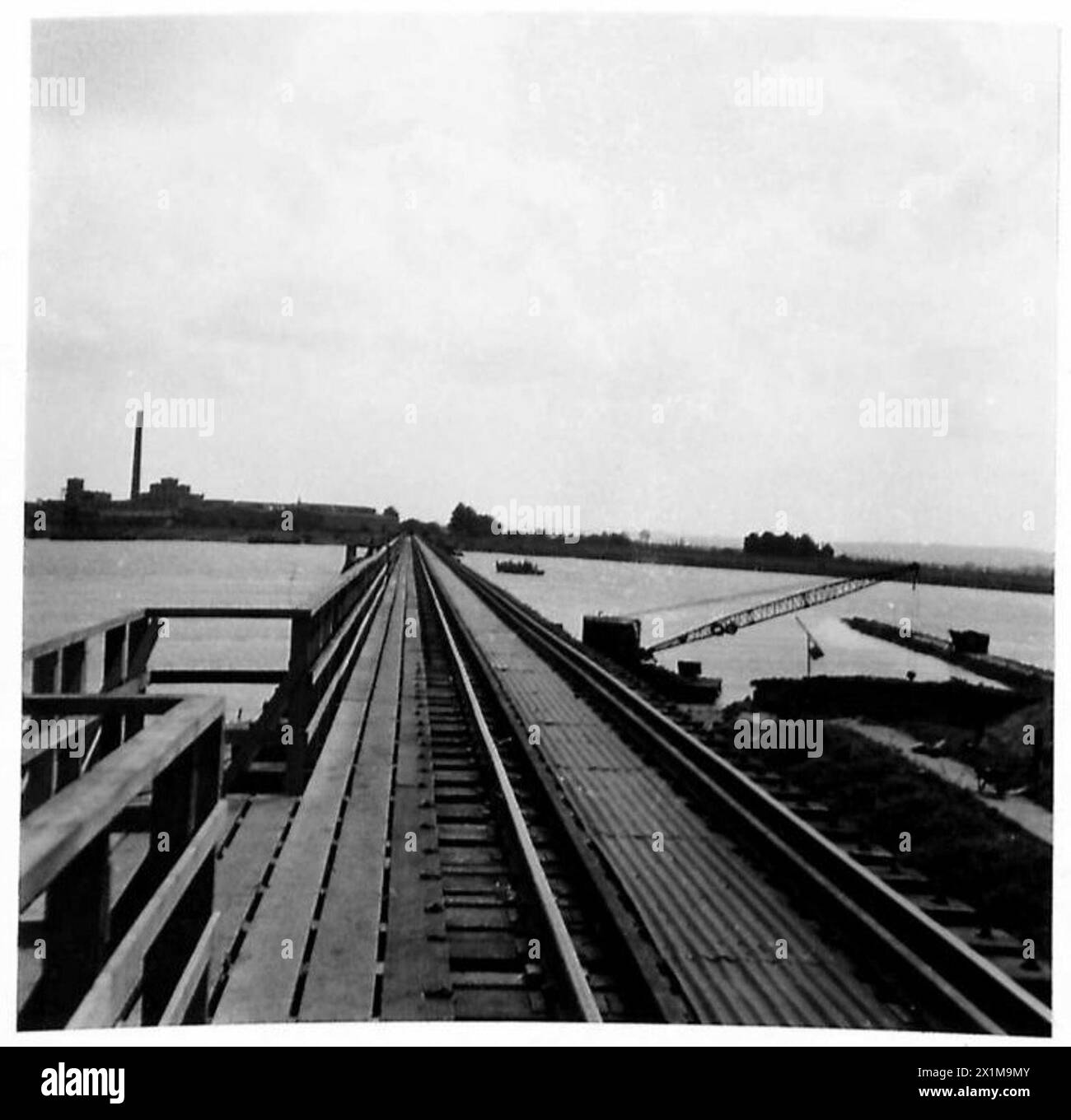 The British Army, 21st Army Group, completes construction of a ...