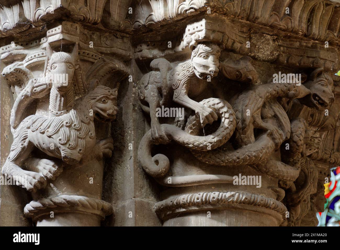 Medieval Bestiary - Capital (12th century) - St. Peter's Cathedral ...