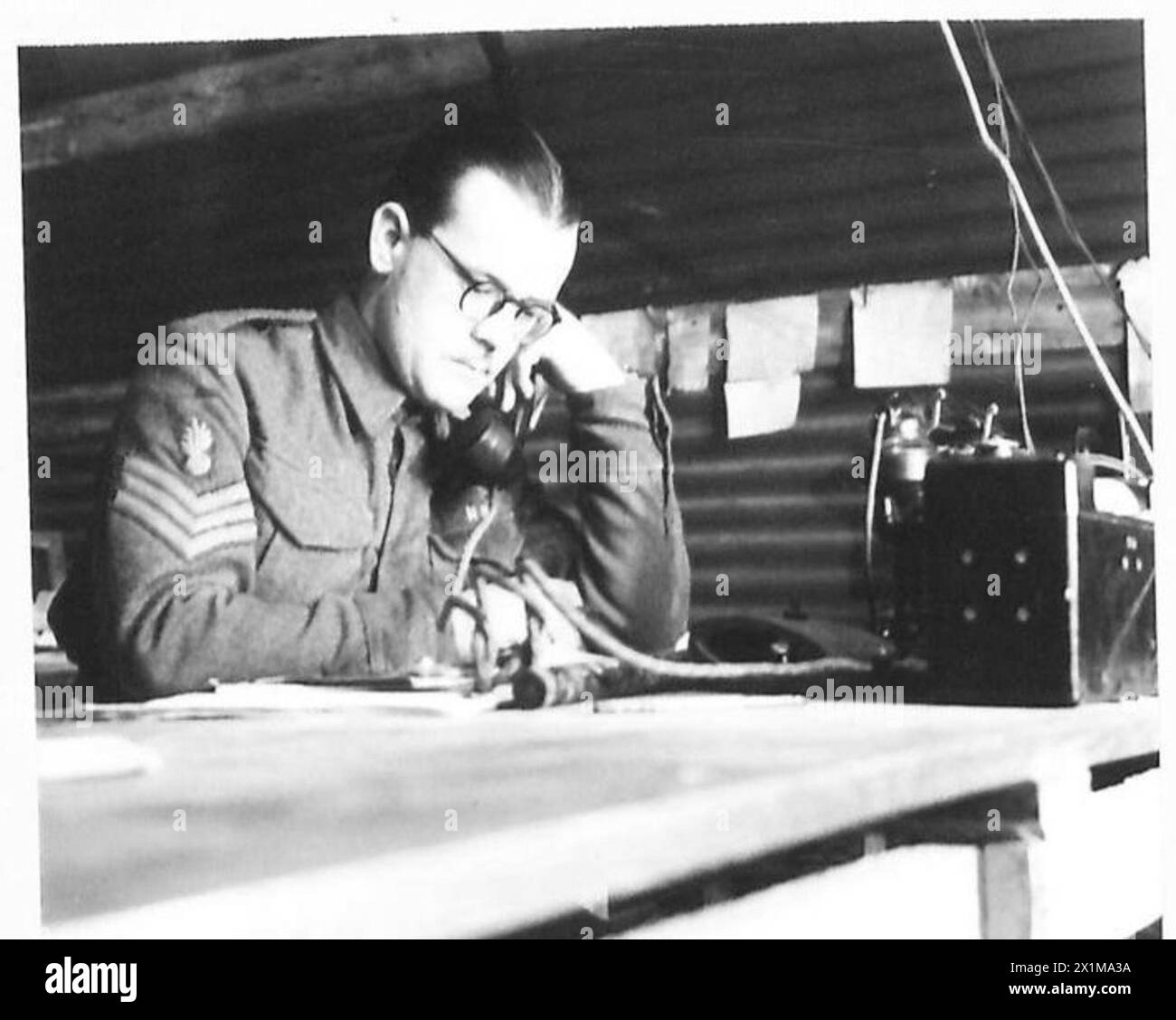 Sgt. Gresham answers telephone enquiries at the R.T.O. office as part ...