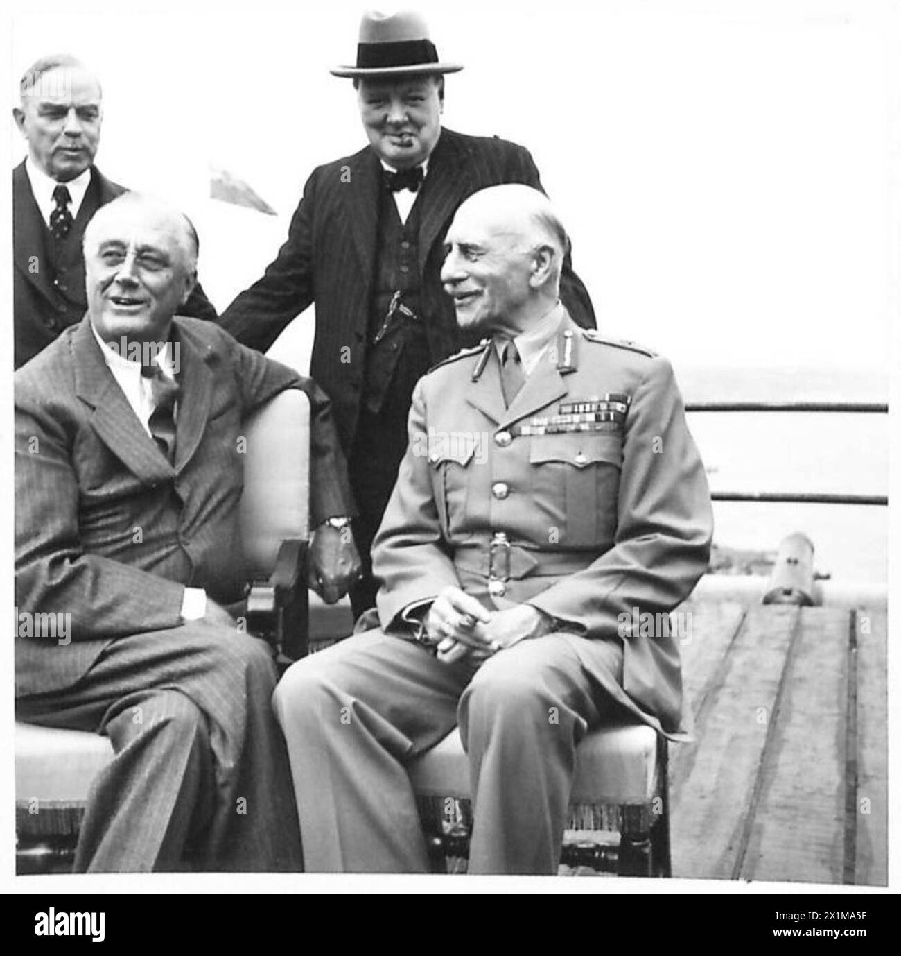 PRESIDENT ROOSEVELT AND MR.CHURCHILL AT QUEBEC - Back row : Mr ...