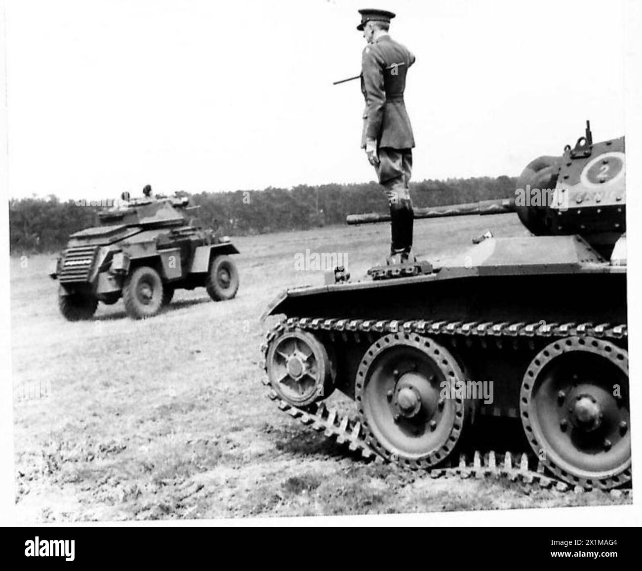 NEW ARMOURED BRIGADE INSPECTED BY DIVISIONAL COMMANDER - Armoured cars ...