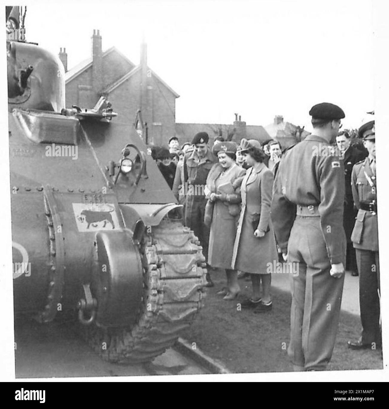 Their Majesties, including the King and Princess Elizabeth, inspect ...