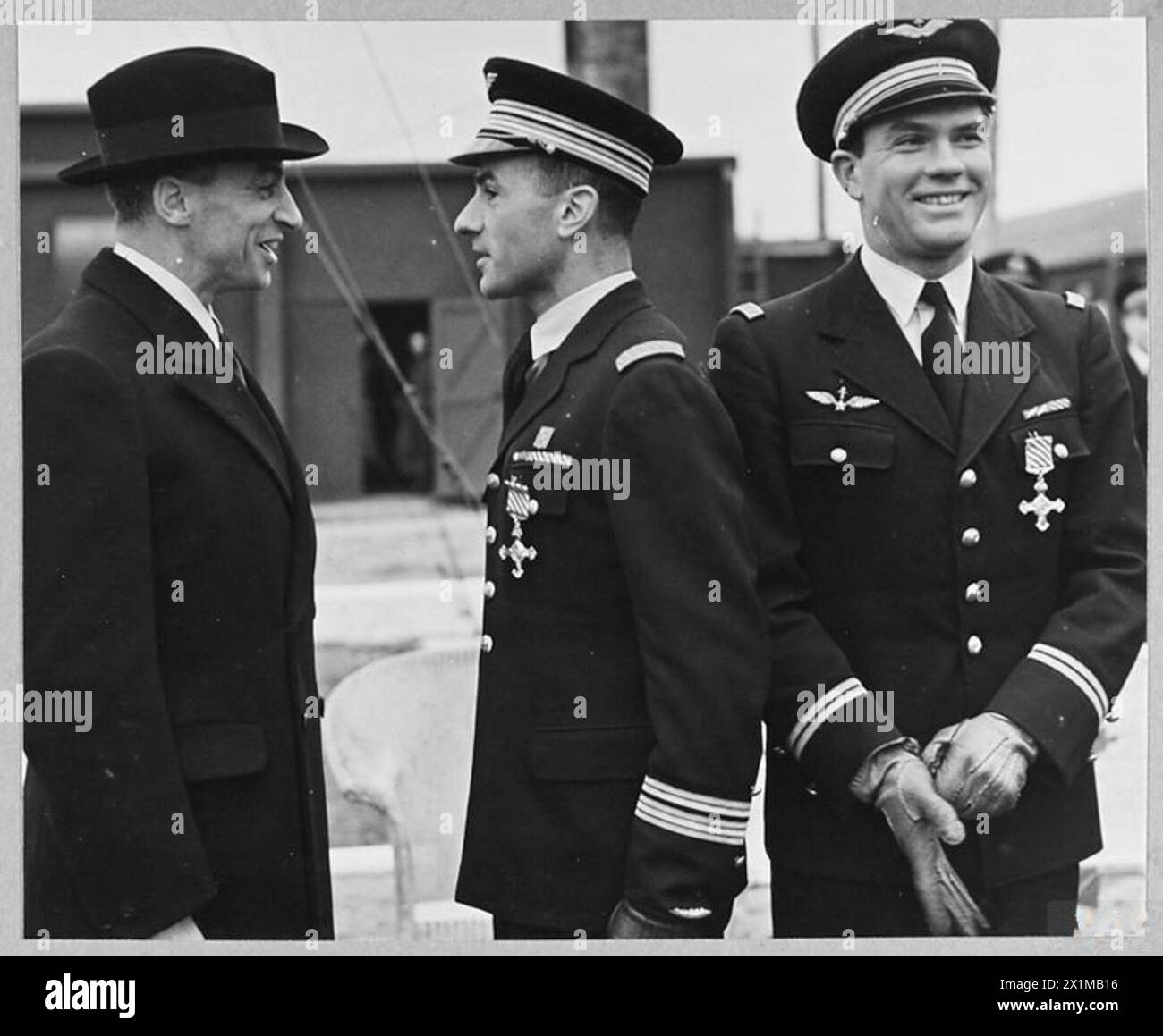 Sir Archibald Sinclair presents Distinguished Flying Crosses to French ...