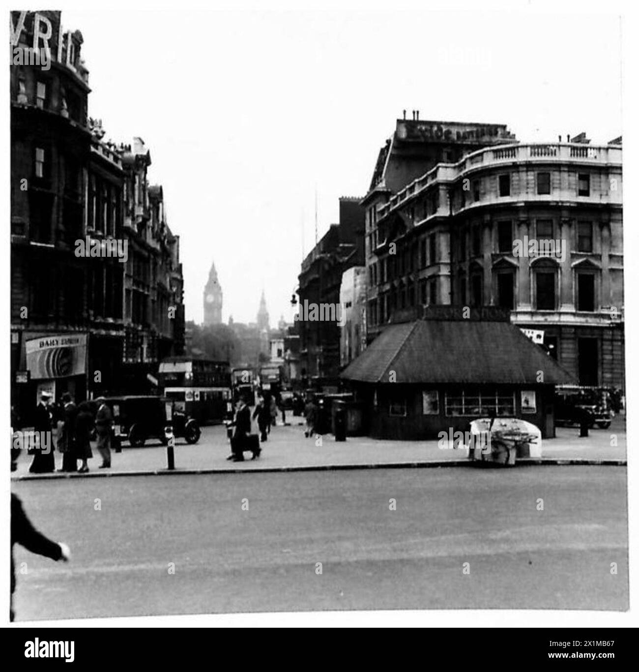 PILL BOXES IN LONDON - Trafalgar Square pillbox showing Whitehall and ...