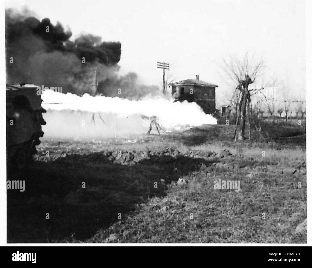 Flame throwing tanks Black and White Stock Photos & Images - Alamy