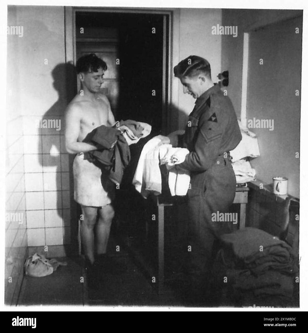 Group british army soldiers receive Cut Out Stock Images & Pictures - Alamy