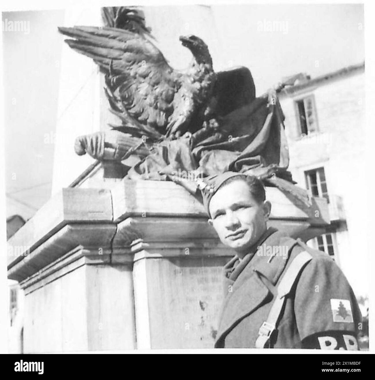 Polish sentry of the 3rd Carpathian Rifles Division, 2nd Polish Corps ...