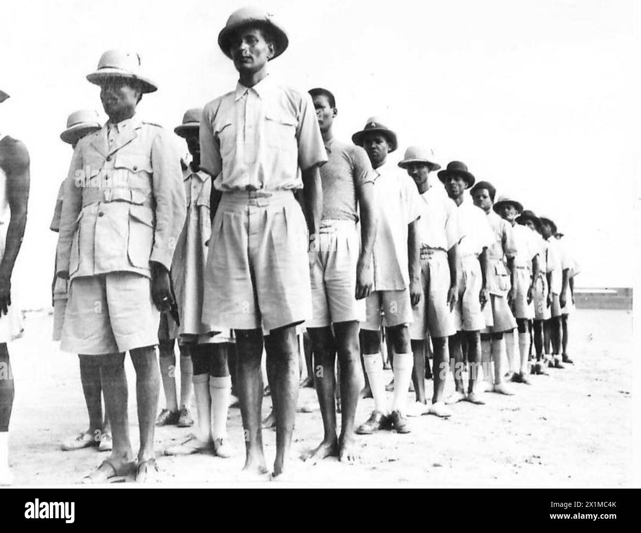 ABYSINNIAN RECRUITS IN TRAINING - Abyssinian recruits on parade ...