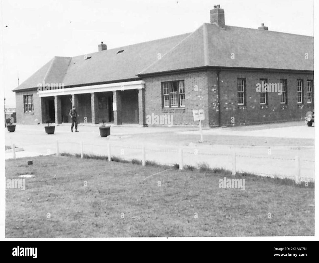 Guard room and regimental offices at Ballykinlar Camp in Northern ...