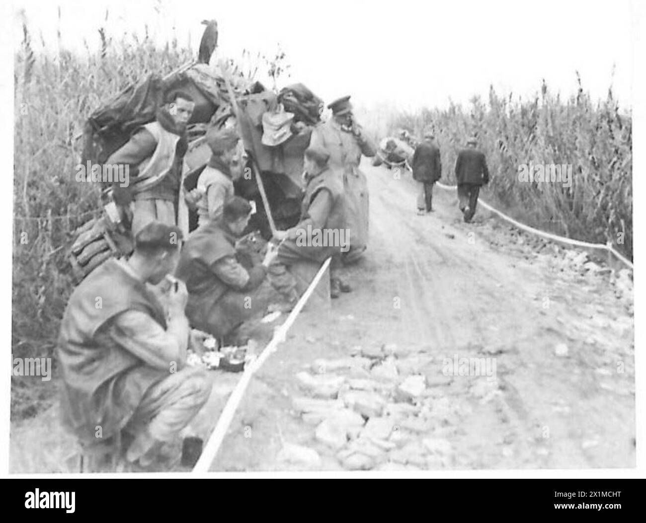 EIGHTH ARMY : VARIOUS - This Sherman tank went into a ditch while ...