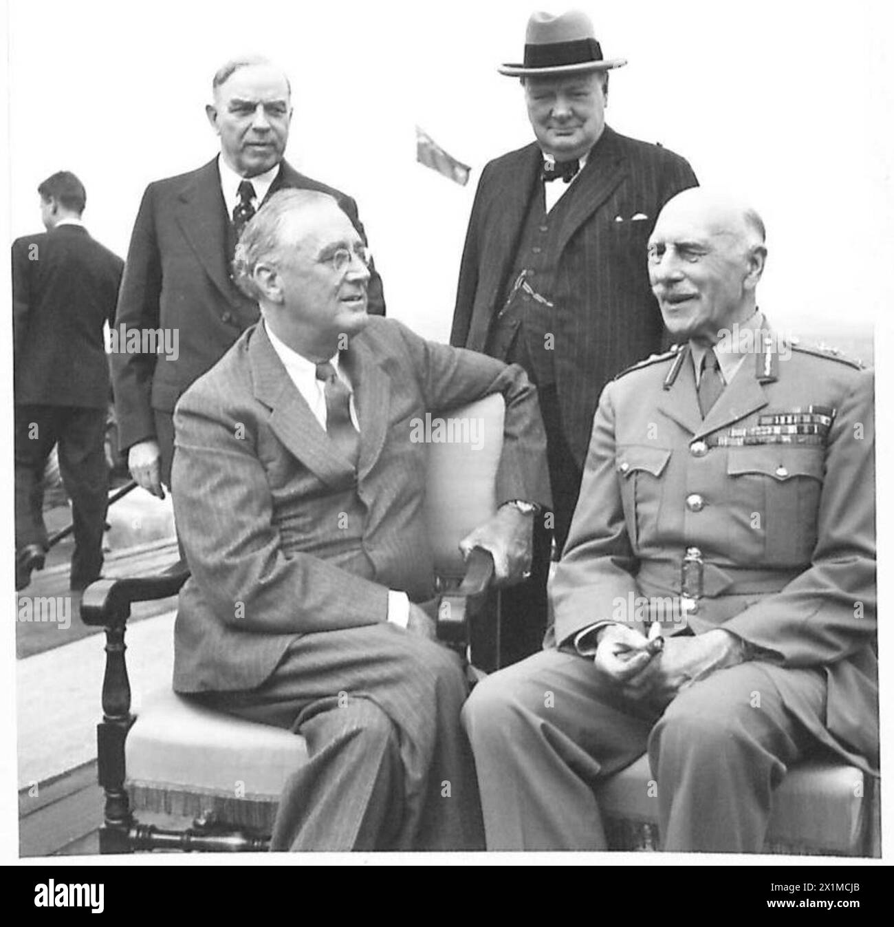 PRESIDENT ROOSEVELT AND MR.CHURCHILL AT QUEBEC - Back row : Mr ...